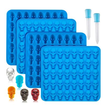1/2/4pcs skull mini skull silicone mold used for making pet