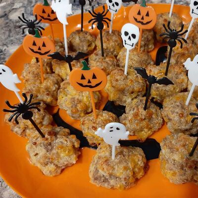 10-30pcs Plastic Halloween Toothpicks Pumpkin Ghost Bat Frui