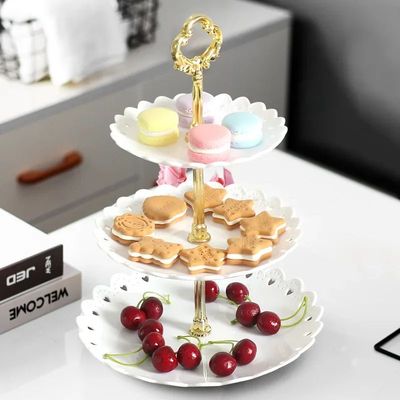 3-Tier Cupcake Stand Fruit Plate Holder Desserts Snack Candy