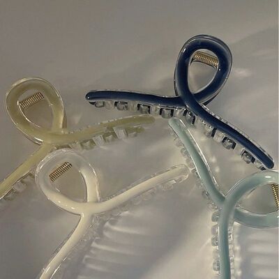 Drip Oil Shark Hair Clip Clamp Vintage Elegant Ponytail Hair