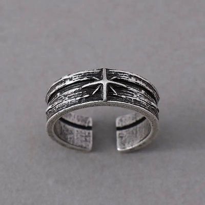 Retro Stary Night Art Ring For Men Silver Color Punk Gothic