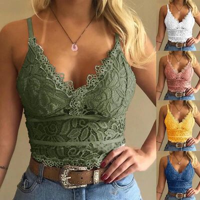 Summer Women Lace Sexy Camisole V Neck Tank Top Underwear Ve
