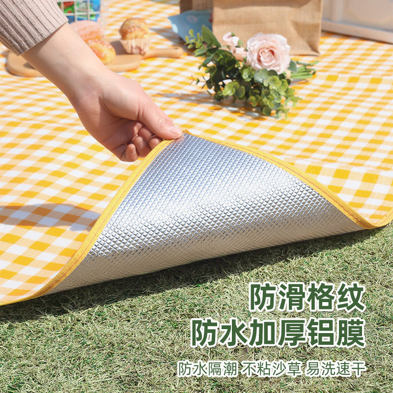 户外野餐垫防水防潮便携折叠春游草坪沙滩露营加厚野营地垫