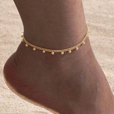 Anklet Bracelet on Legs Stainless Steel ,waterproof Beach Be