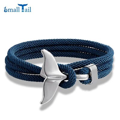 Ocean Style Whale Tail Anchor Bracelet for Men Women Multila