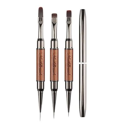 Durable Sandalwood Pole Nail Art Brush Dual-ended Profession