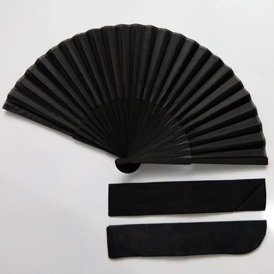 Vintage Black Chinese Style Folding Fans Kung Fu Fan Wedding