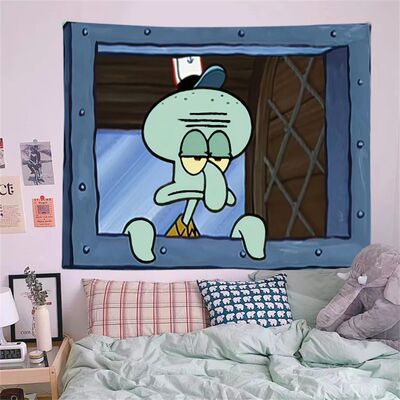 Squidward Tentacles Cartoon Decoration Background Hanging Cl