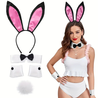 Party Bunny Ears Set Headwear Bunny Hair Band Masquerade Wom