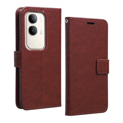 适用vivoY50i手机壳V2443A保护皮套翻盖式步步高y50i防摔全包边软硅胶外壳插卡钱包男女新款商务简约