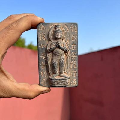 云冈石窟第八窟菩萨头像砖雕冰箱