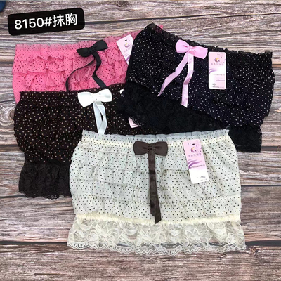少女无肩带小碎花蕾丝文胸内衣