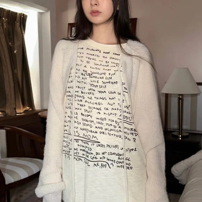 韩风   25新款 ILLIT朴敏珠同款 百搭字母印花长袖T恤