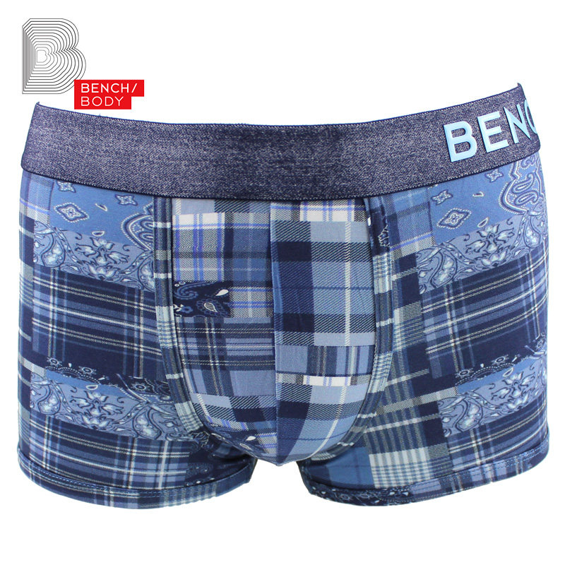 BENCH/BODY/奔趣2025夏新品棉质印花时尚男士中腰平角内裤BXF0162