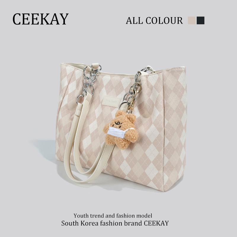 CEEKAY小众设计高级质感大学生上课单肩大包包包女托特包