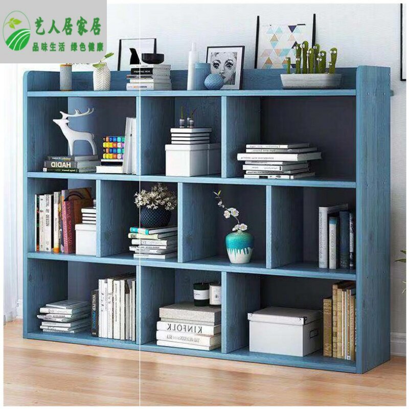 简易书架书柜落地置物架学生书柜组合简约现代书橱多格柜储物柜子_虎窝淘