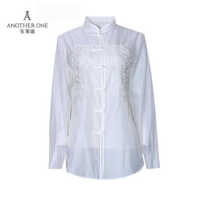 ANOTHERONE国风刺绣两件套衬衫