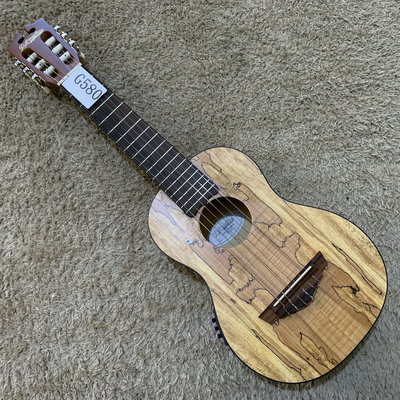 美国安吉利克 D'Angelico6弦古典吉他电箱28英寸小吉他地图纹微瑕