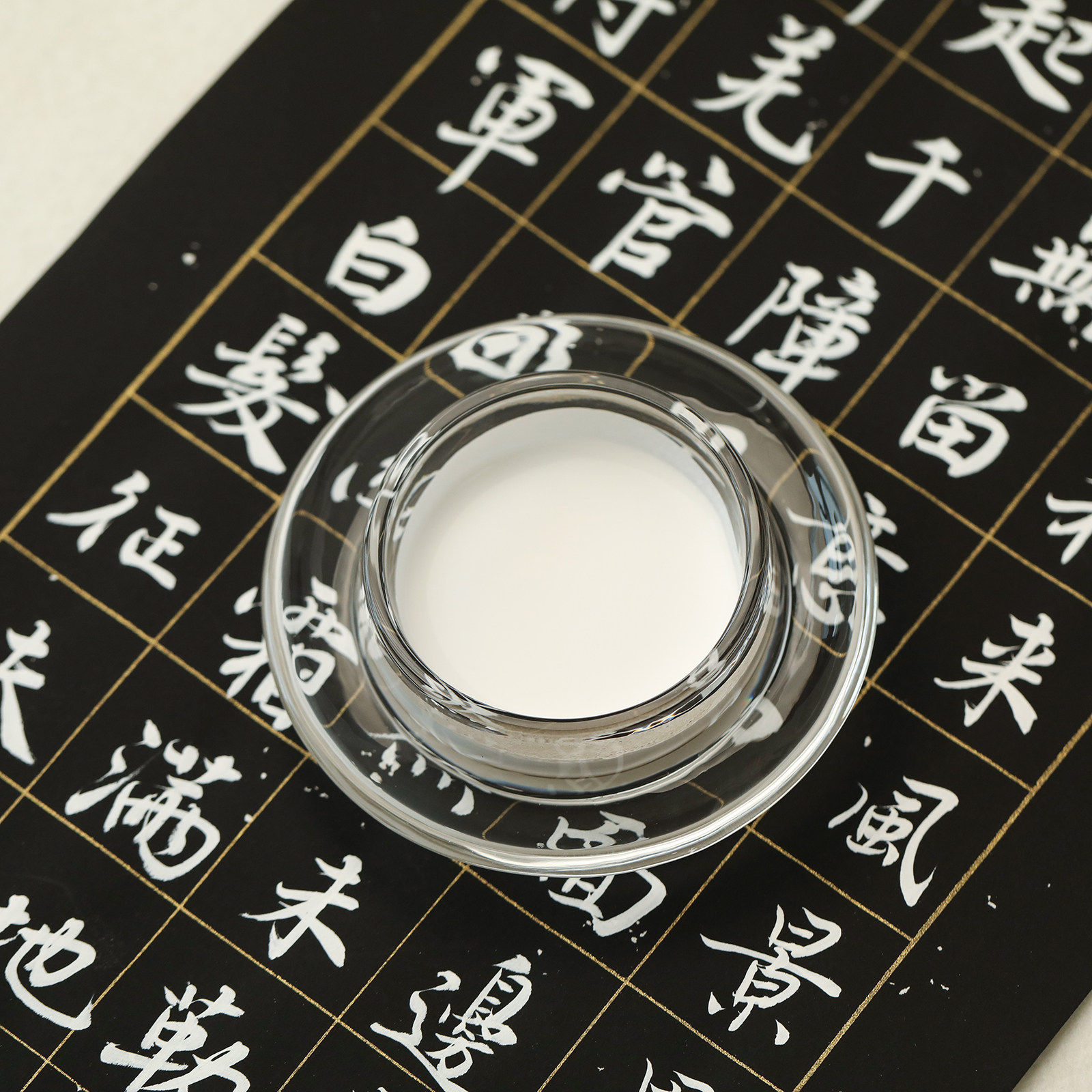 锦瑟文房白墨汁书法专用小楷抄经白墨液小瓶国画专用毛笔彩色快干