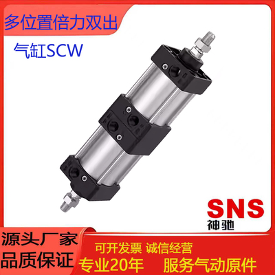 SNS神驰气缸SCW多位置倍力双出