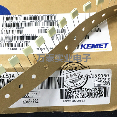 R82EC2100SH50J 校正方块电容器KEMET进口 100V10NF 0.01UF P5MM