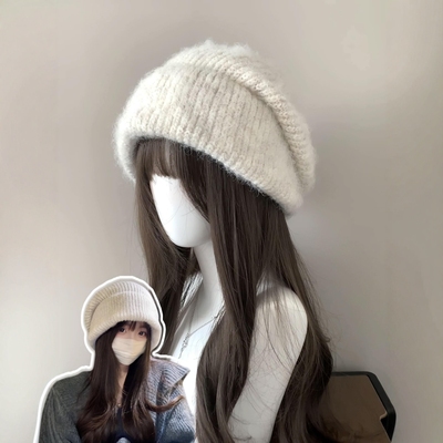 大头围显脸小的人生帽子保暖毛线帽加厚堆堆帽2025新款防寒针织帽