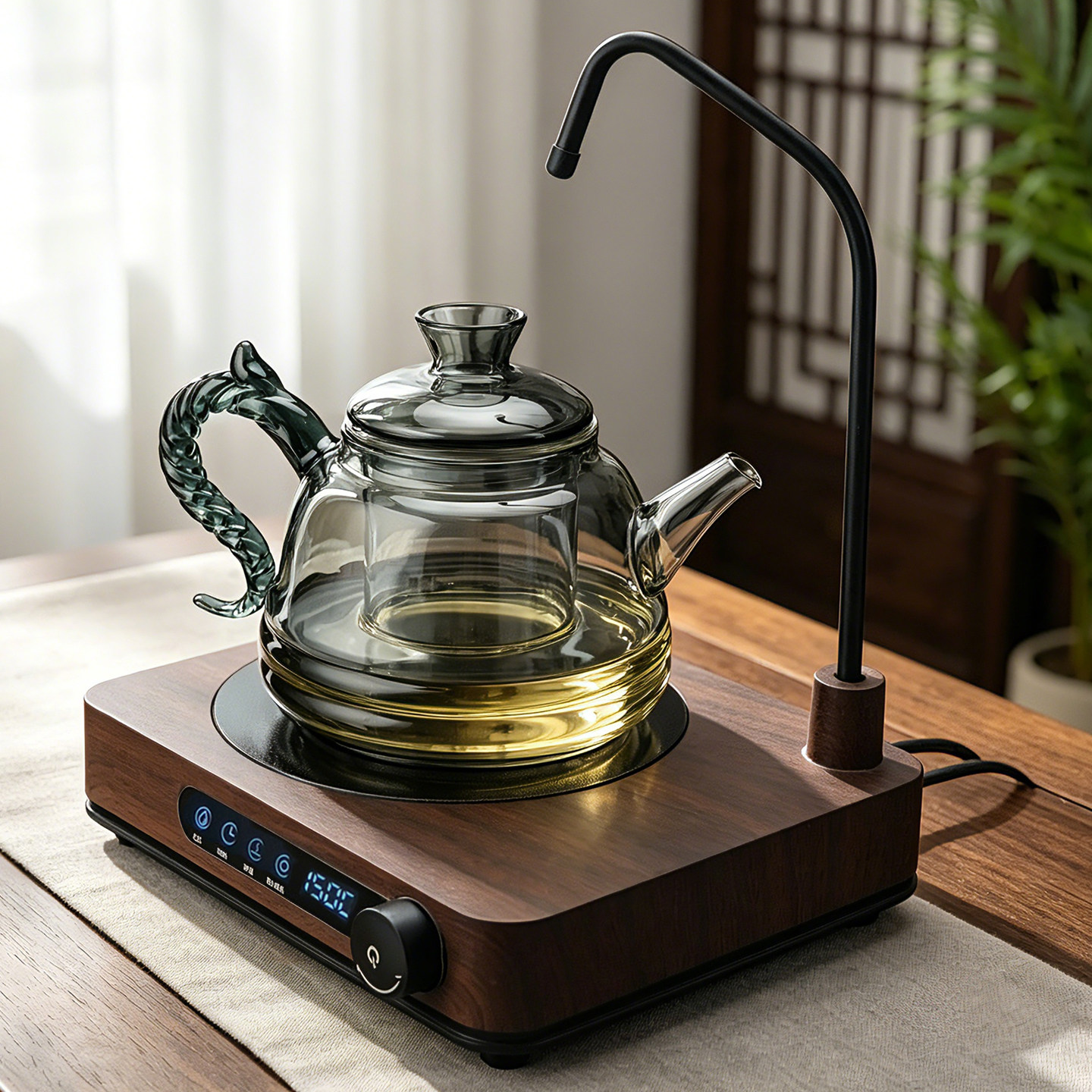 全度煮茶壶套装煮茶器2026新款自动上水煮茶炉玻璃烧水壶侧把茶壶
