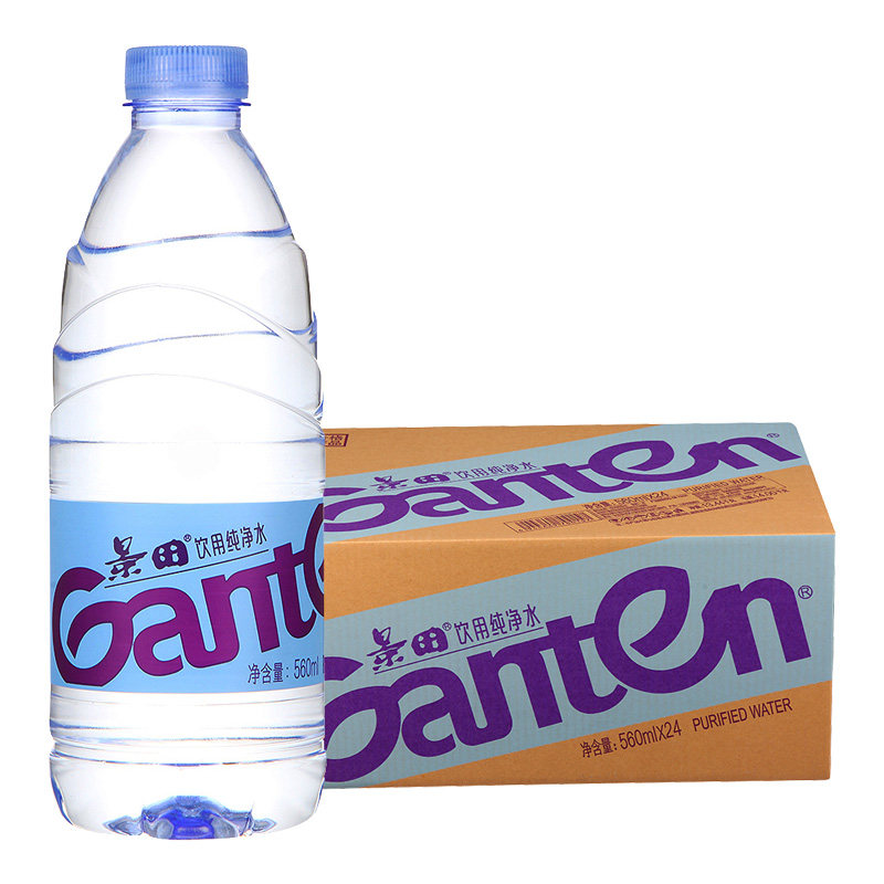 景田纯净水包装饮用水 瓶装水会议活动纯净水560ml*24瓶