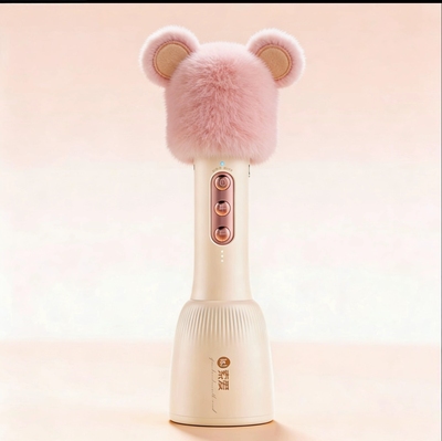 适用索爱SC20手持麦克风挡风小熊毛罩保护套上课话筒降噪毛罩咪罩