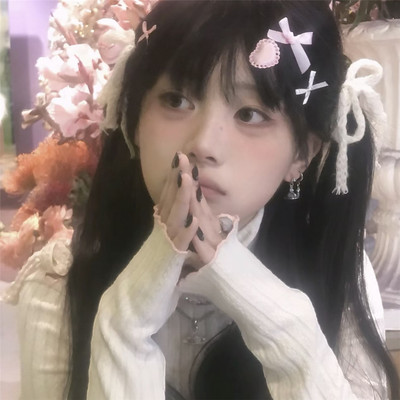 nah少女爱心蝴蝶结刘海夹