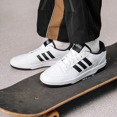 阿迪达斯BREAK START男女低帮系带休闲运动鞋耐磨板鞋JR3249