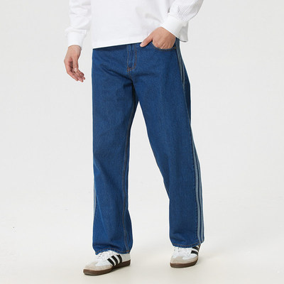 阿迪达斯三叶草牛仔运动裤男宽松透气休闲百搭长裤KD1499 KD1497