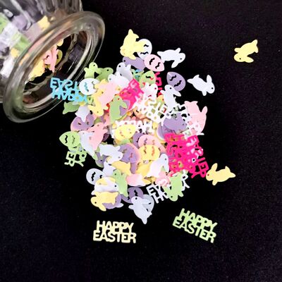 15g Happy Easter Confetti Egg Rabbit Table Sparkly Scatter D