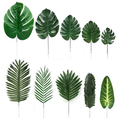Artificial Tropical Palm Leaves Safari Jungle Decorations Ha