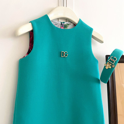 意大利进口DG女童装春秋连衣裙