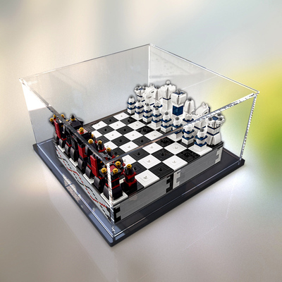 亚克力防尘盒适用乐高40174国际象棋展示模型玩具透明