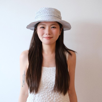 棉麻格子渔夫帽男女通用夏季户外防晒时尚帽子小清新蓝色布帽百搭