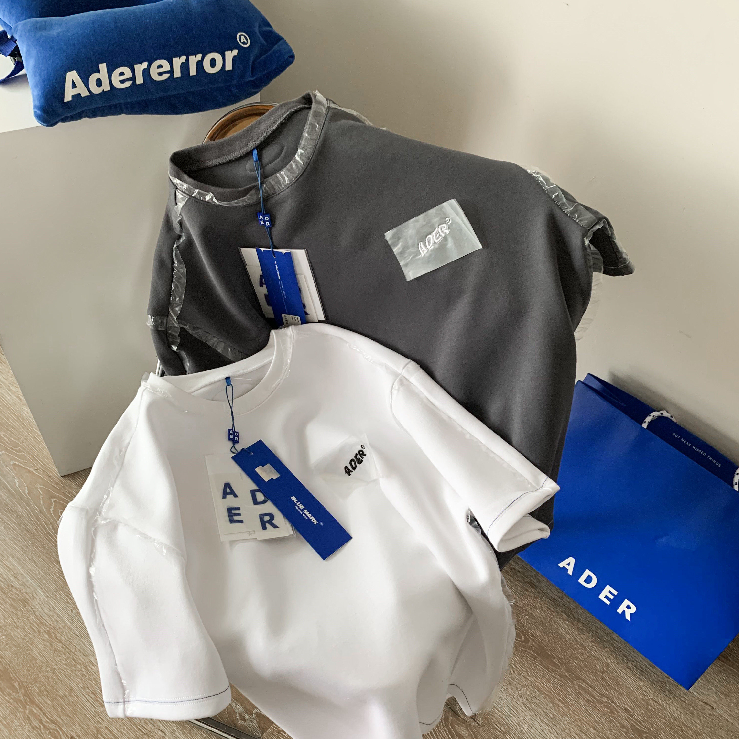 ADER ERROR SMALL迪丽热巴同款AE刺绣LOGO塑料潮短袖男女情侣T恤_虎窝淘