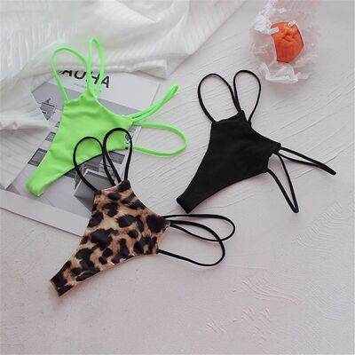 Peach Buttocks Thin Belt Low Waist Seamless Thong Underwear