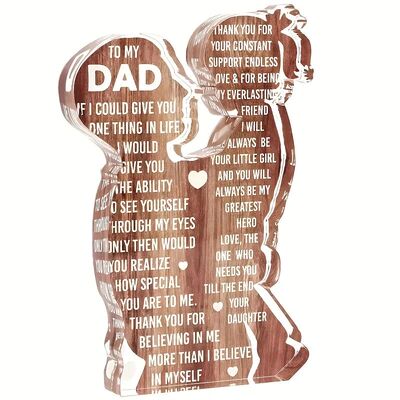 1pc Unique Acrylic Tabletop Sign for Dad, Contemporary Style