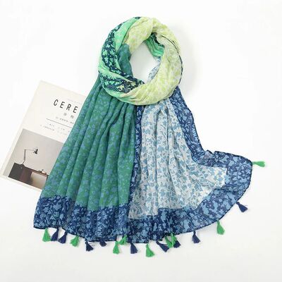 Spring Summer Thin Viscose Shawl Scarf for Women Lovely Flor