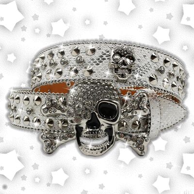 Fashion Belt For Jeans Men For Skull Rhinestone Belts Women