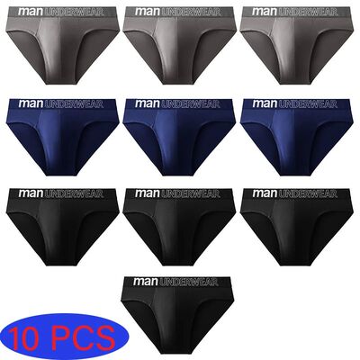 10 Pcs/Lot Men's Briefs Underwear Letter Comfortable Panties