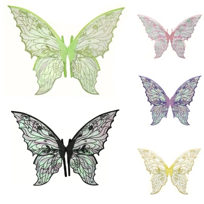 cos花仙子紫色翅膀小精灵儿童背饰成人天使蝴蝶翅膀幼儿演出派对