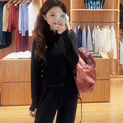 素然女士秋季双面磨毛T恤直筒裤