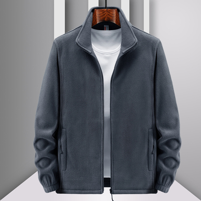 抓绒衣男户外冲锋衣内胆双面摇粒绒开衫外套春秋季保暖加厚上衣女