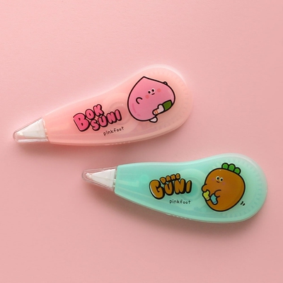 韩国pinkfoot 胡萝卜改正带涂改带改错带修正带 v.3