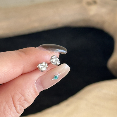 MISSJOJO捶打小银豆银耳钉