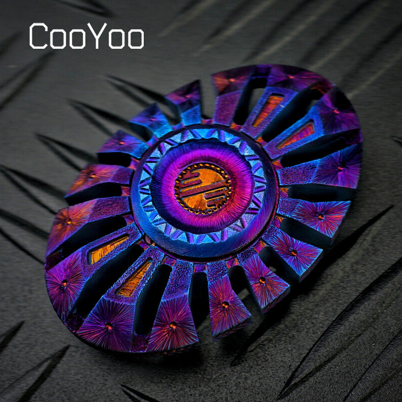 CooYoo酷友行三徒弟小壹手工雕刻EDC陀螺涡轮2指尖陀螺限量版_虎窝淘