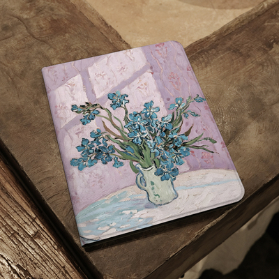 蓝色小花ins风ipad保护套2024带笔槽款10.2平板壳mini6全包防摔12.9寸air6适用于苹果ipadpro11寸